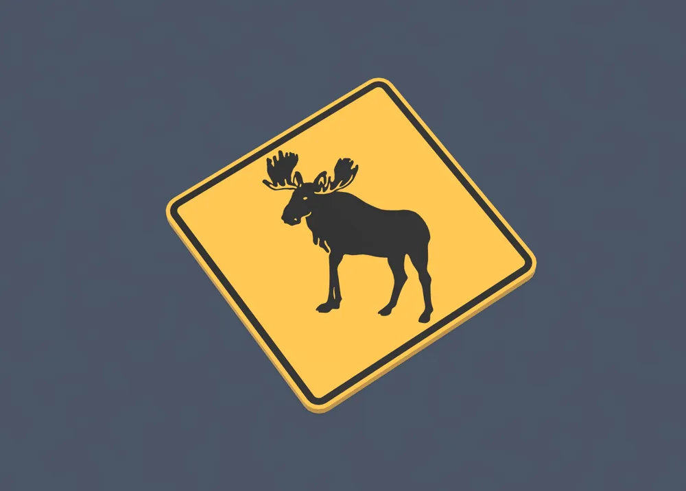 Animal Crossing Road Signs - Deer, Elk, Bear + by vidision - MakerWorld