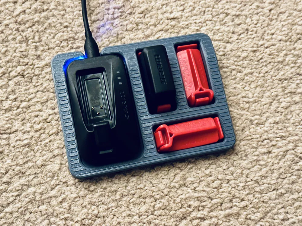 SRAM AXS battery and charger organizer by vidision - MakerWorld