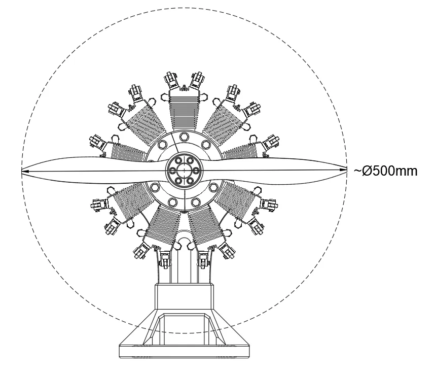 motorized 9 cylinder radial engine - Free 3D Print Model - MakerWorld