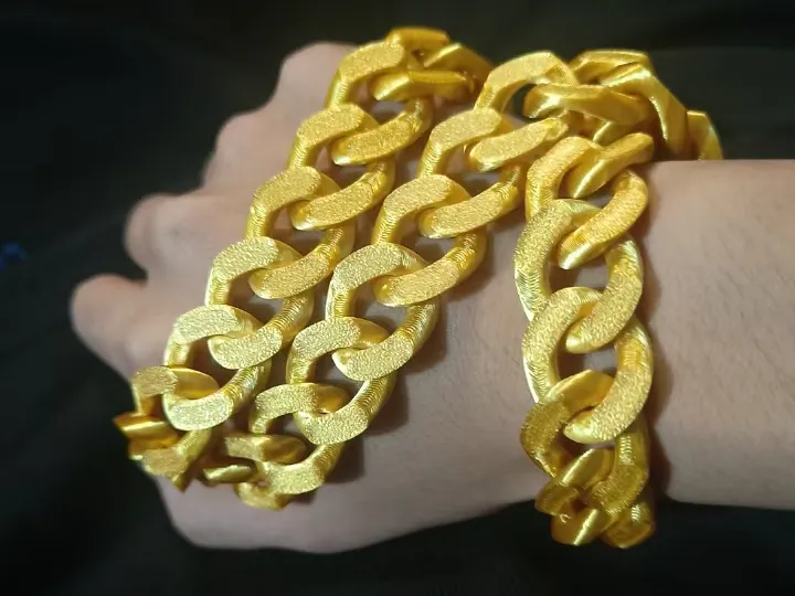 Large gold chain, gold necklace by 残月 MakerWorld: Download Free 3D Models