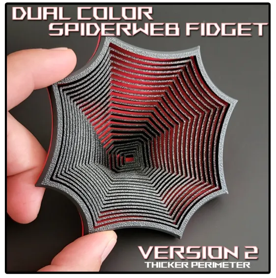 Spider Web Fidget - Dual Color by Xer0cool MakerWorld: Download Free 3D ...