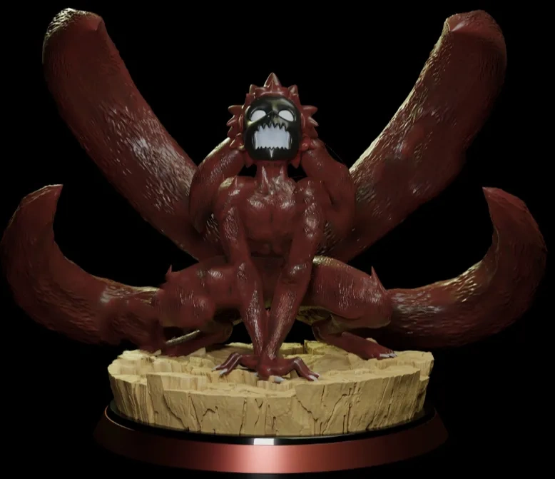 Naruto Four-Tailed Form Rampage Mode Nine-Tailed Fox Naruto Shippuden ...