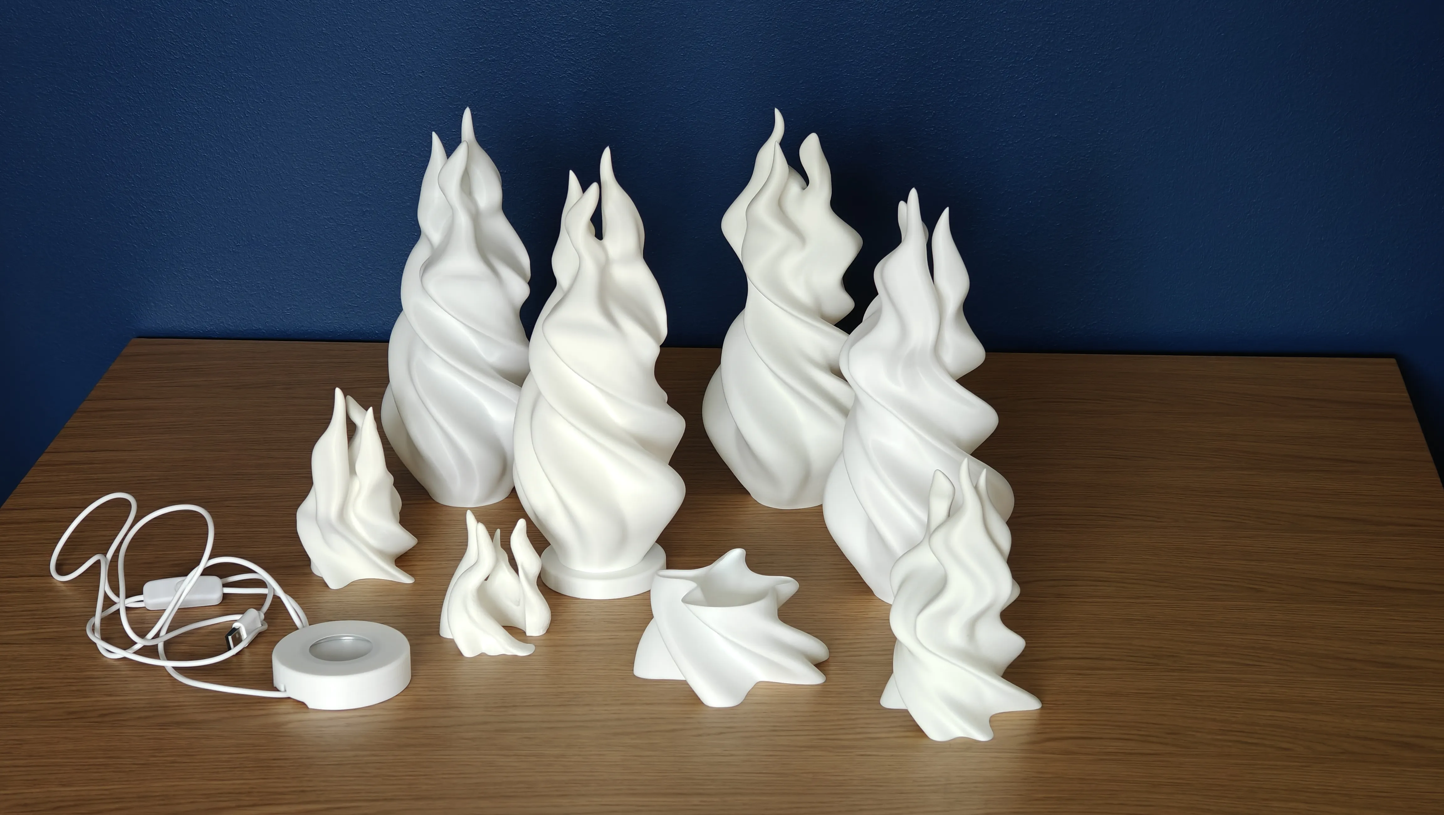 The Flame Lamp (LED Lamp Kit 001) - Free 3D Print Model - MakerWorld
