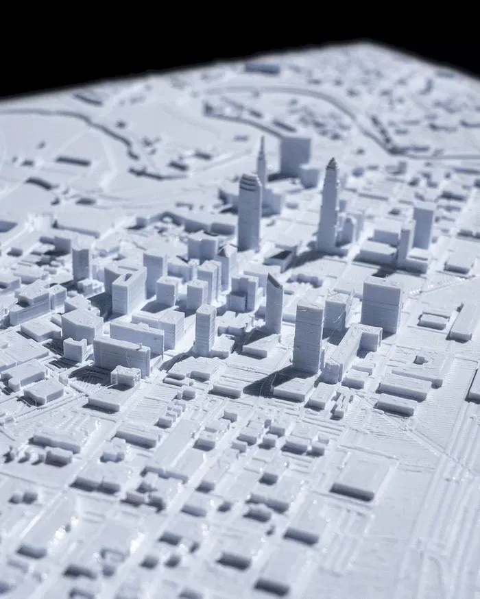 3D City frames of Cleveland Remixed by Kyosho75 - MakerWorld