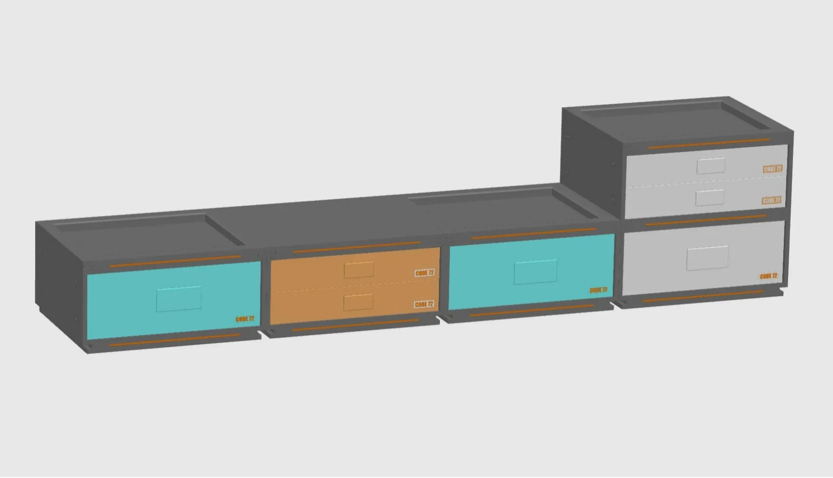 Monitor stand stackable drawer combo by CODE72 - MakerWorld