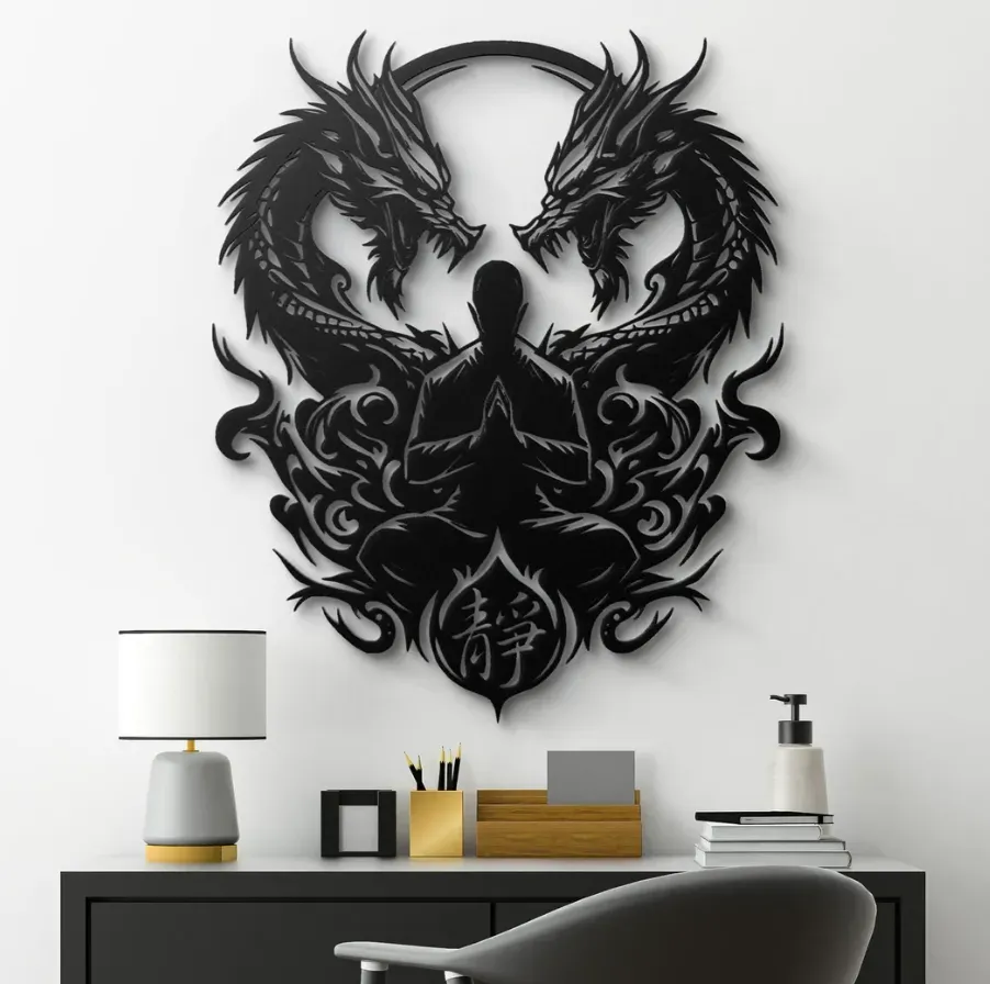 Zen Dragon Meditation Wall Art by JuraSvebis - MakerWorld