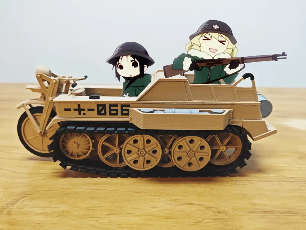 【Girls' Last Tour】SD-KFZ.2 Halftrack Motorcycle by 林嘉驹MakerWorld ...