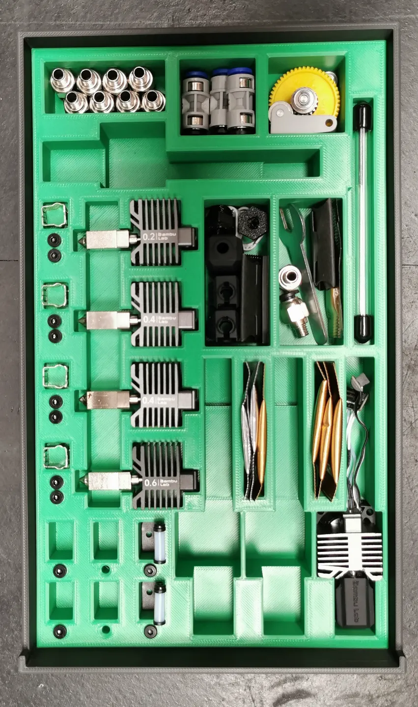 P1S long Drawer Insert AMS Stand for Hotends Remixed by HaVaNa - MakerWorld