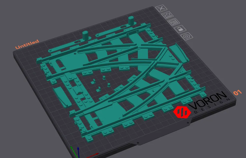 Interlocking Brick Train Track Double Crossover Switch by 3DMegoldasok ...