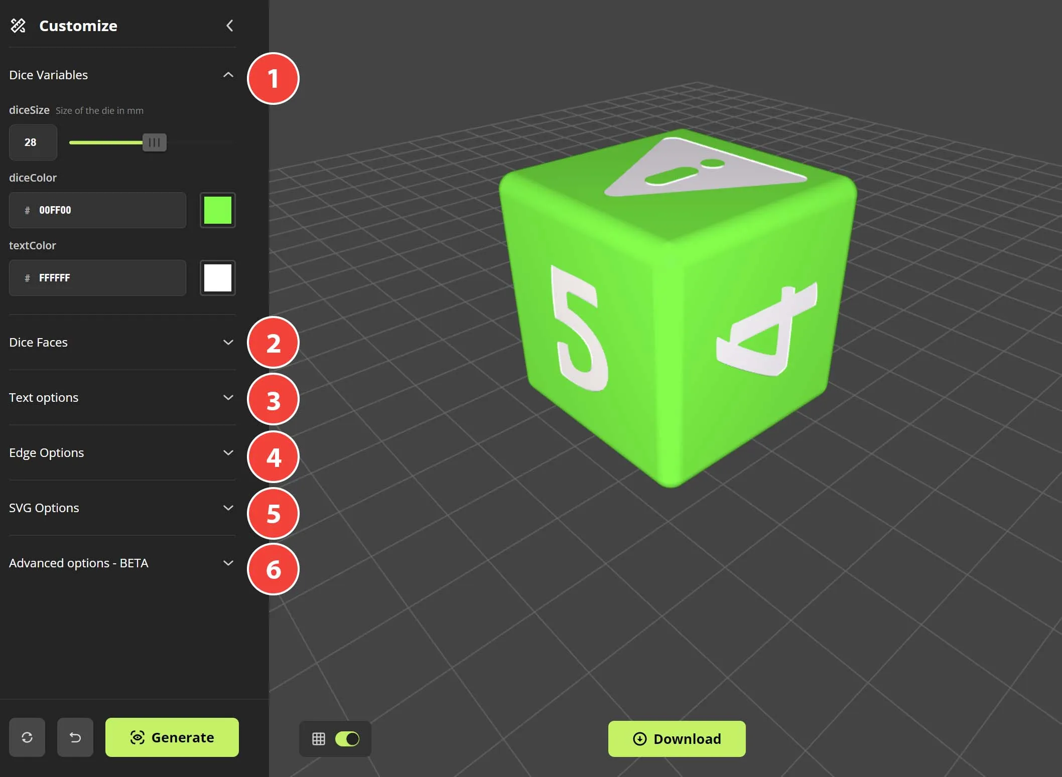 Multi-Color Dice Customizer! Design on MakerWorld - Free 3D Print Model ...