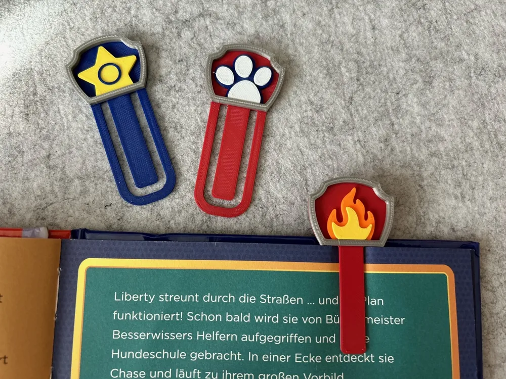 Paw Patrol Badge Bookmarks for Kids by Allpa_112 - MakerWorld