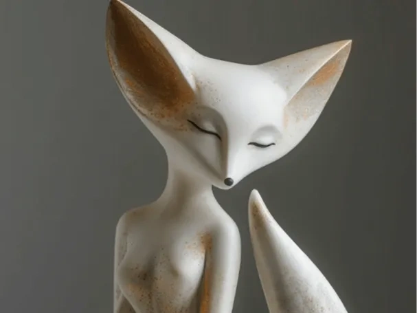 Chinese mythology Fox 4 animal sculpture art ornament by 云朵朵小姐姐的爸爸 ...
