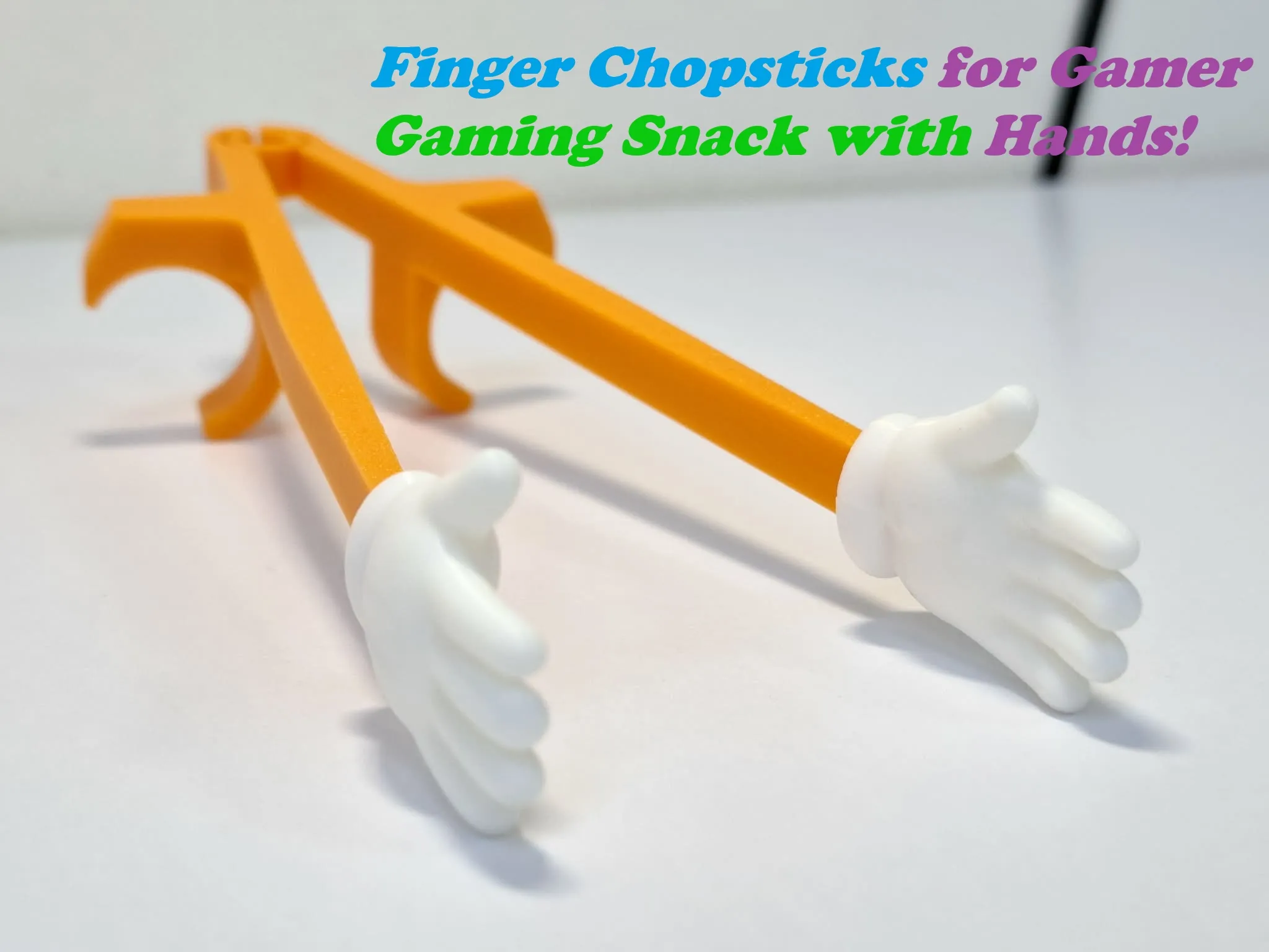 Finger Chopsticks for Gamer Gaming Snack - Free 3D Print Model - MakerWorld