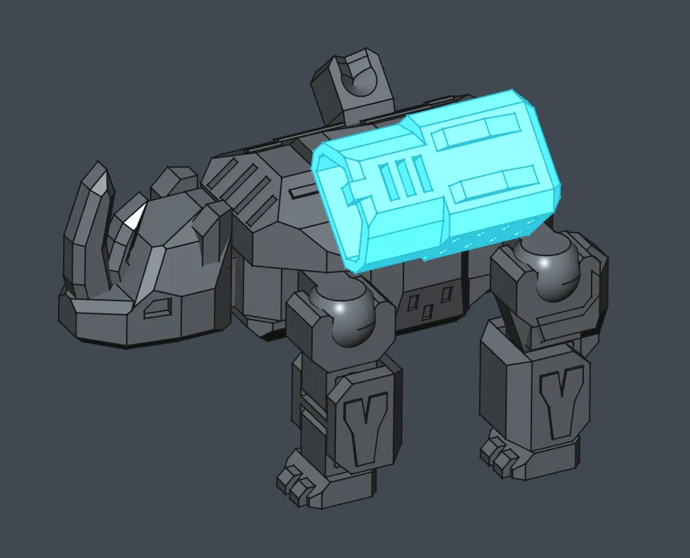 Rhino Brute Mecha - Model Kit by Kit Crafters MakerWorld: Download Free ...