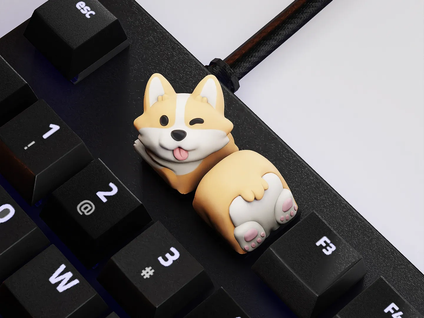 Keycap Cute Shiba Inu Keycap Remixed by user_2483240202 - MakerWorld