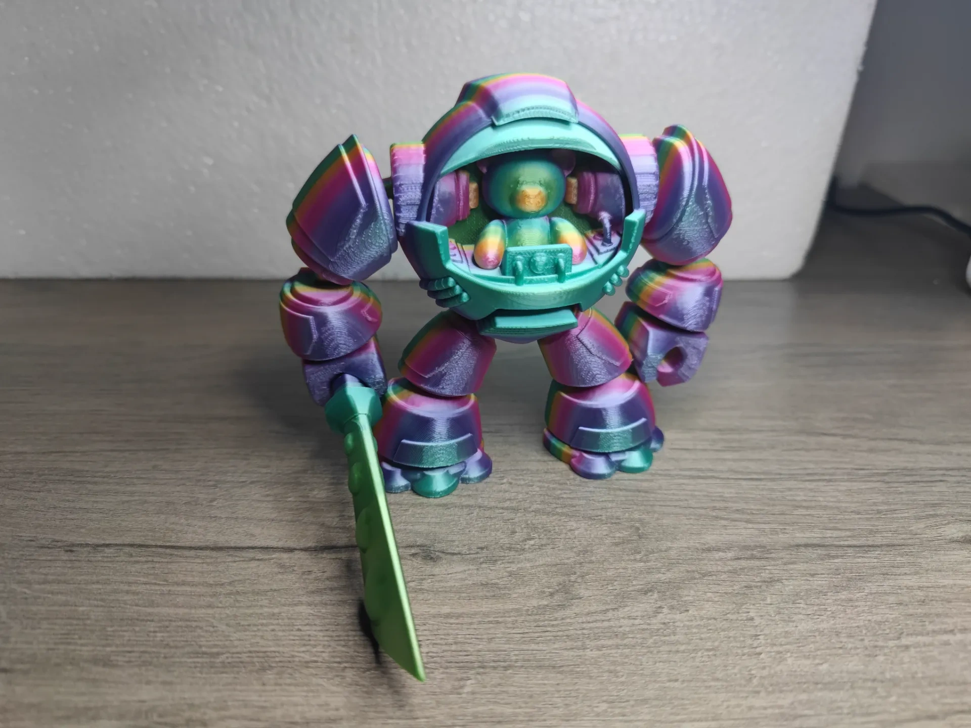 Teddy Bear Mech - Movable Teddy Bear Mech Remixed by FIVEver - MakerWorld