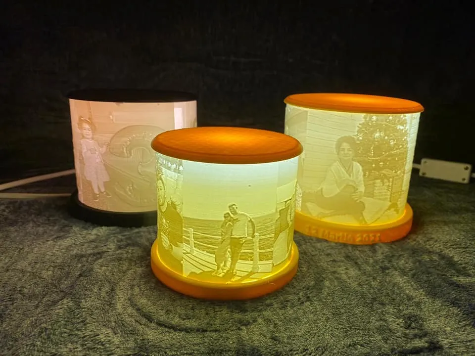 Lithophane lamp (round lamp) by Pitu - MakerWorld