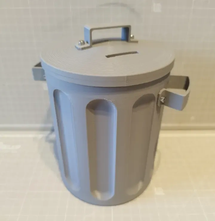 Trash Can Coin Bank by sliver - MakerWorld
