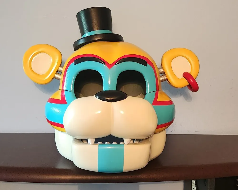 Glamrock Freddy Wearable Mask with Hinged Jaw - Free 3D Print Model ...