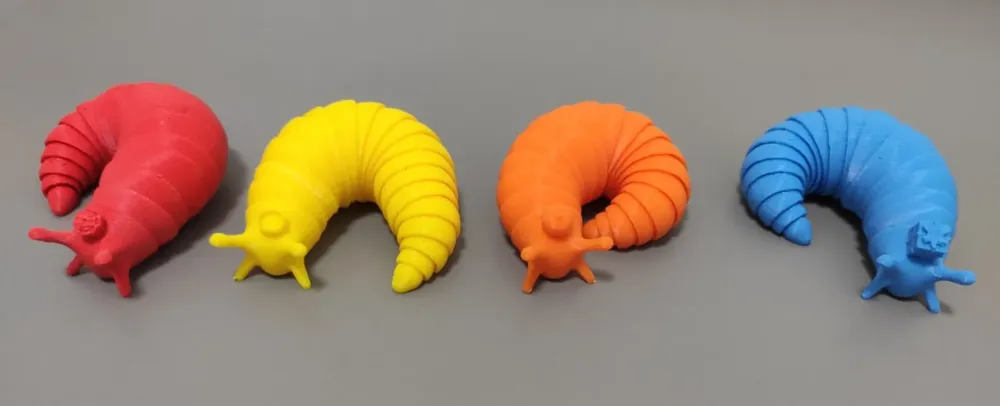 Friendly Articulated Slugs 4 Versions - Free 3D Print Model - MakerWorld