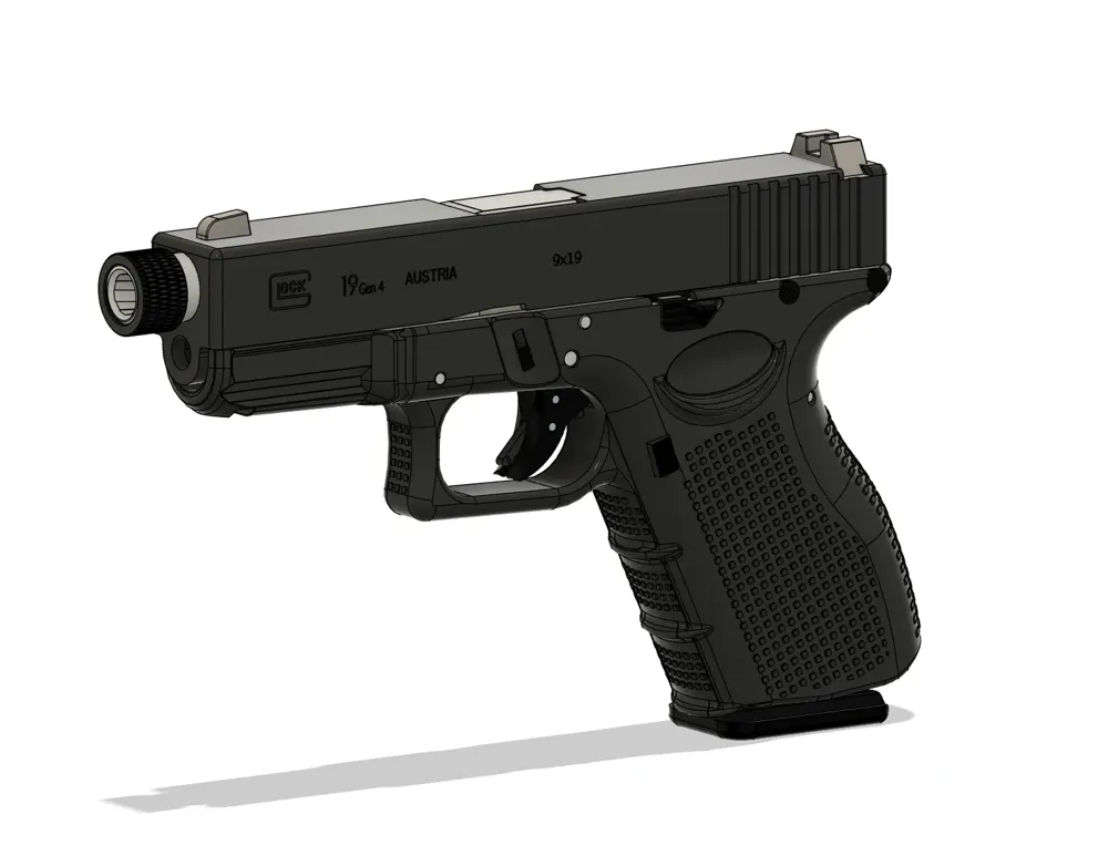 Glock 19 Gen 4 Full-Function 1:1 Shell Ejecting Toy Pistol by RH ...