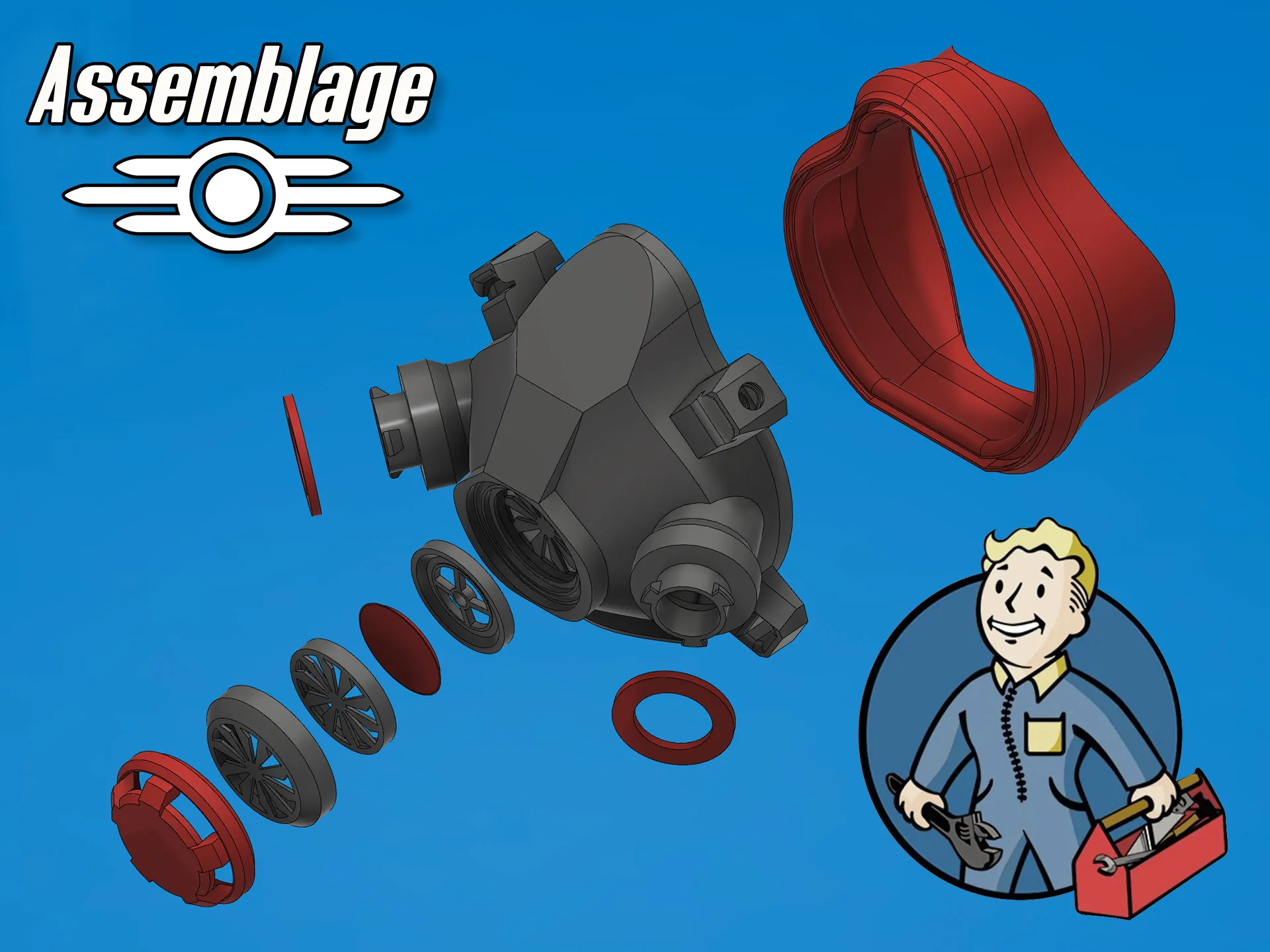 Fully Functional Gas Mask by One Maker Show MakerWorld: Download Free ...