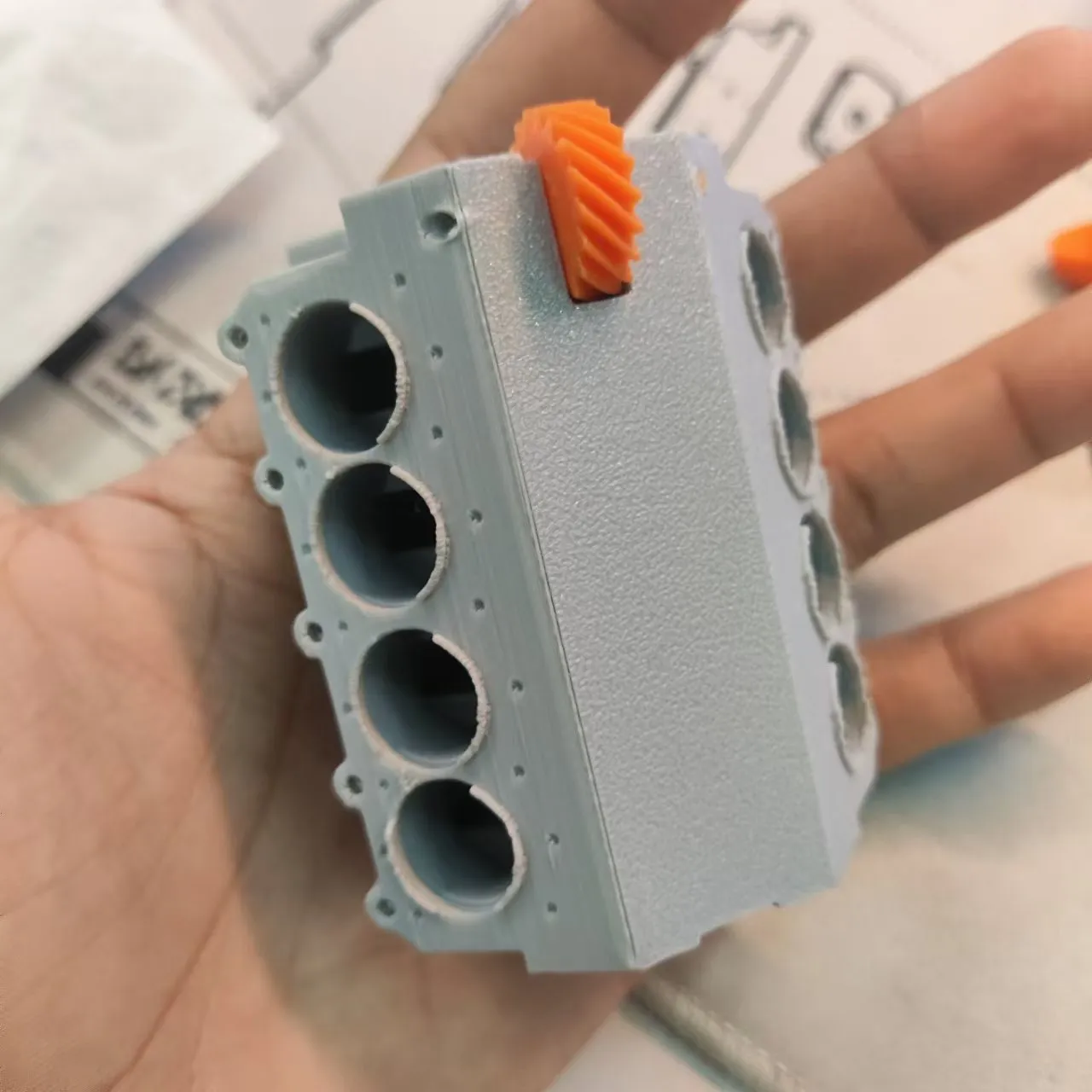 Super simple, portable, and fun V8 engine fidget - Free 3D Print Model ...