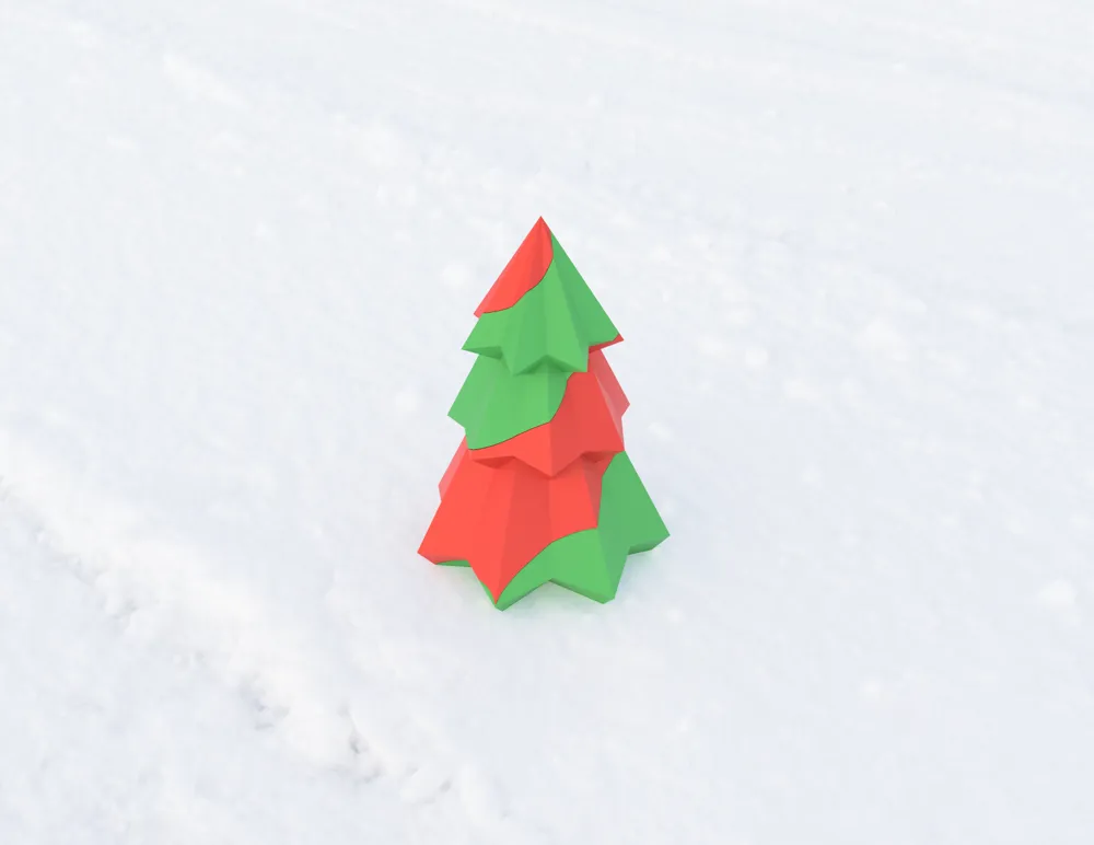 Pine tree with interlock - Free 3D Print Model - MakerWorld
