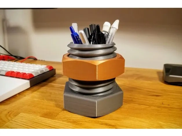 Personalized Bolt and Nut Organizer Pen Holder by user_3621154578 ...