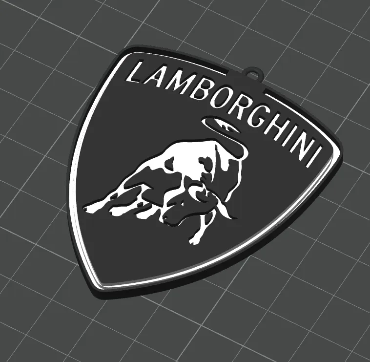 Lamborghini logo keychain by Freecaller - MakerWorld