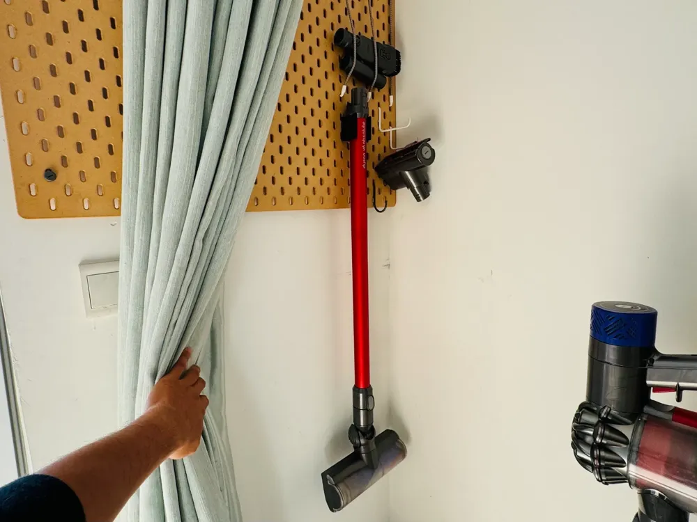 Dyson Vacuum Cleaner Storage (IKEA Pegboard) IKEA Skadis by Hussein Lee ...