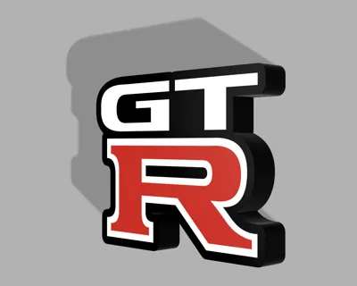 GTR LED Lightbox Sign by Fast3DMakerWorld: Download Free 3D Models