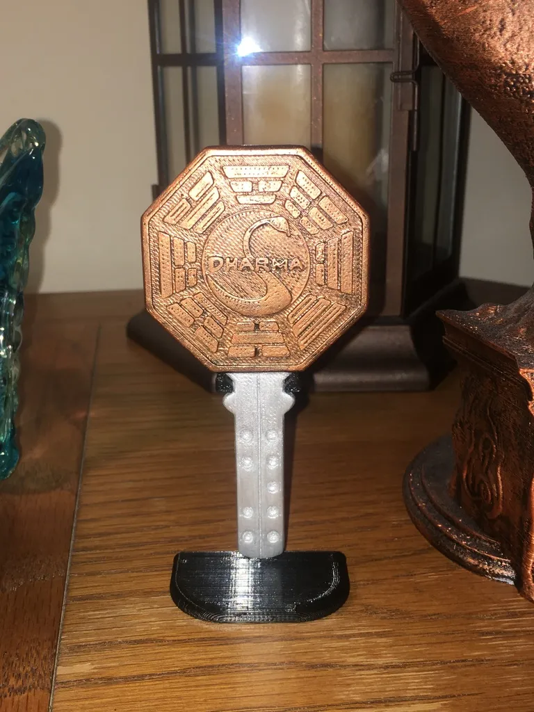 "Lost" Dharma Initiative Key w/ Stand by 3D Printed Objects - MakerWorld