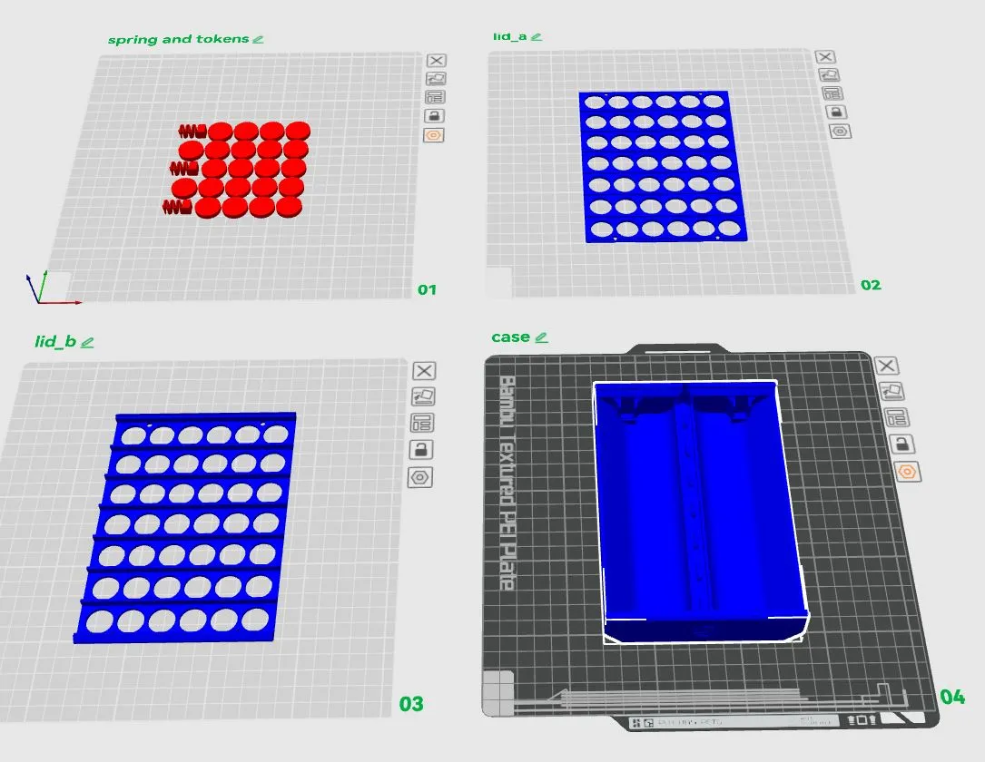 connect 4 four in a row classic version portable - Free 3D Print Model ...