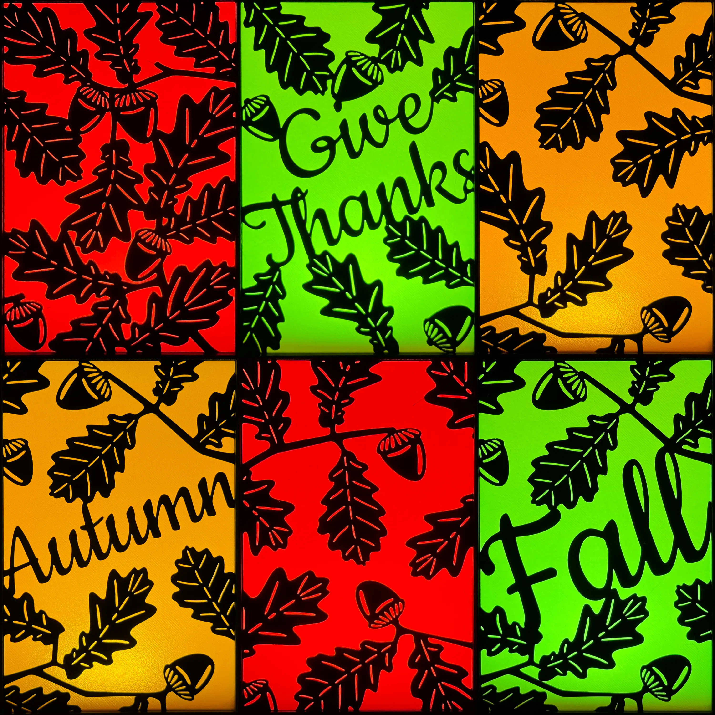 Modular Lantern - Fall / Thanksgiving Inserts - Free 3D Print Model - MakerWorld