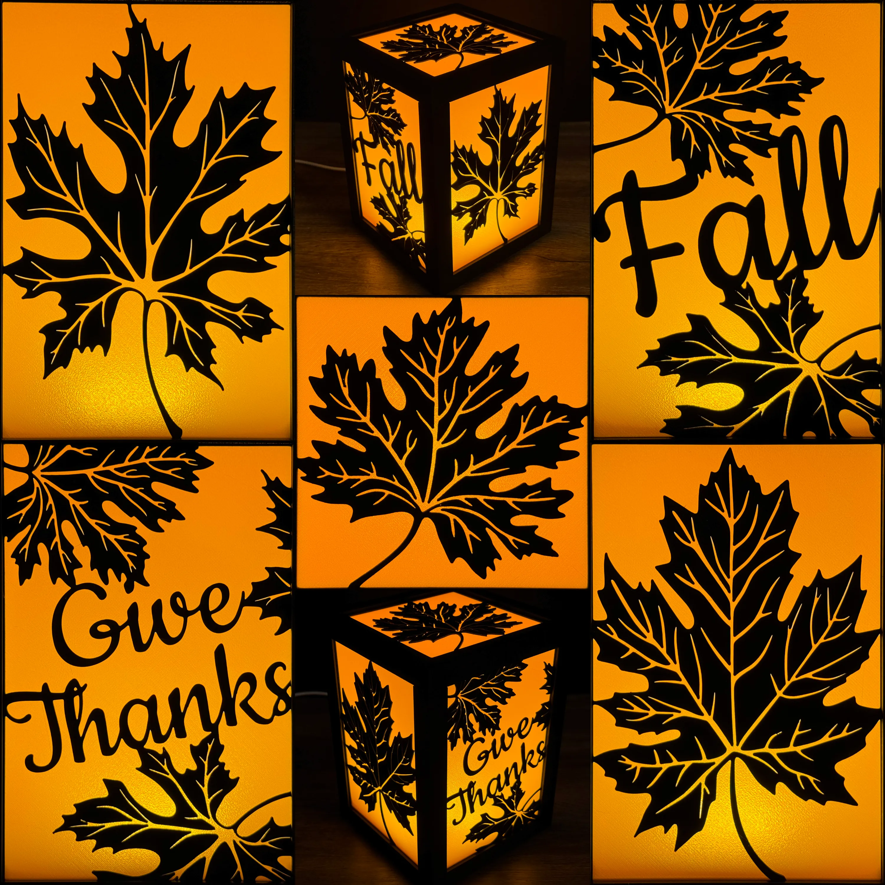 Modular Lantern - Fall / Thanksgiving Inserts - Free 3D Print Model - MakerWorld