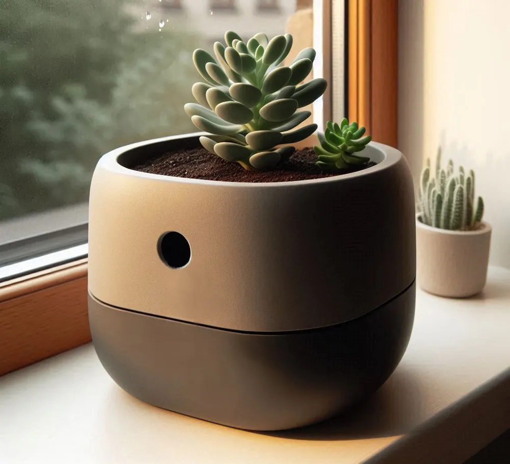 Minimalist Design Self Watering Plantpot by Deltaprints - MakerWorld