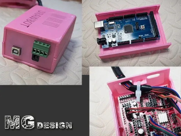 Drawbot robotic arm writing machine mega2560 control board case by ...