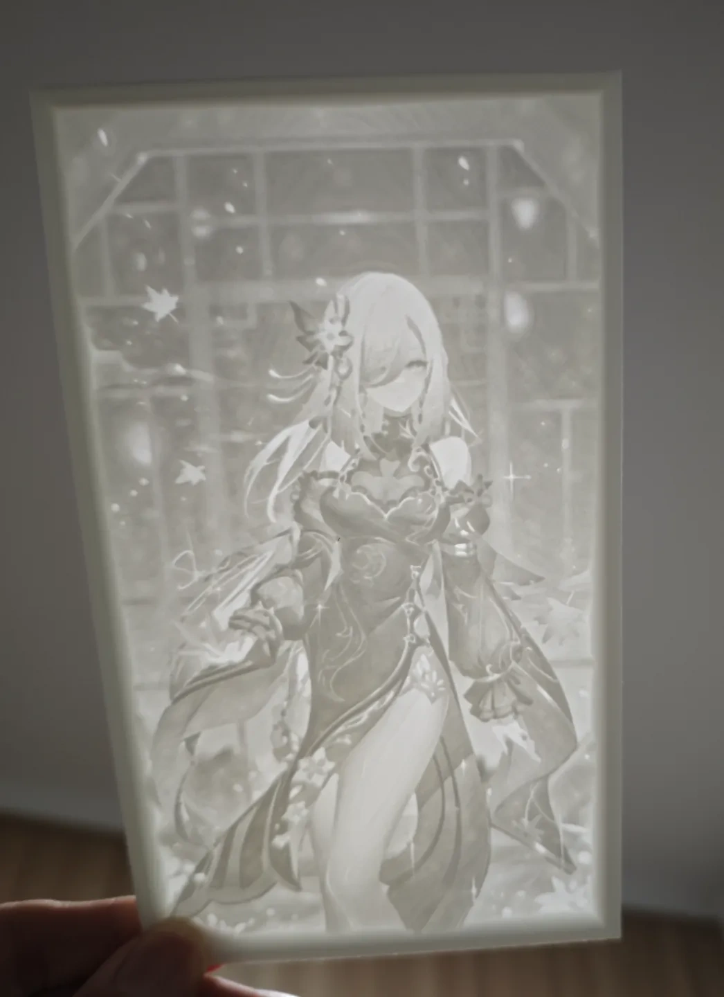 Shenhe Translucent Monochrome Lithophane by 如此如此 - MakerWorld