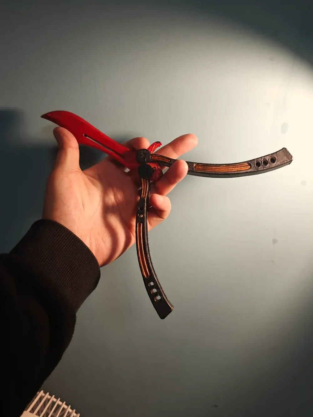 CSGO Ruby Butterfly Knife - Free 3D Print Model - MakerWorld