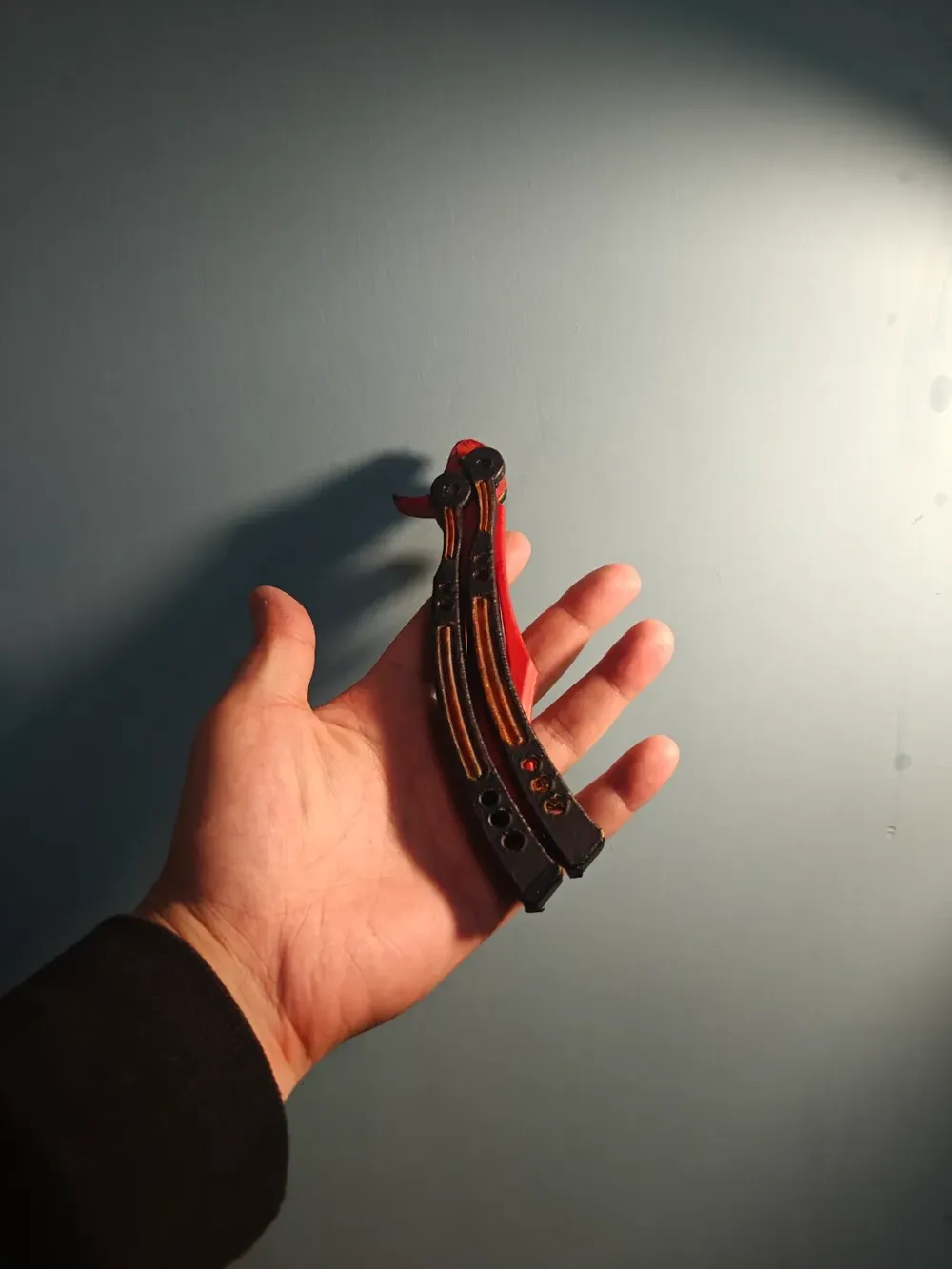 CSGO Ruby Butterfly Knife - Free 3D Print Model - MakerWorld