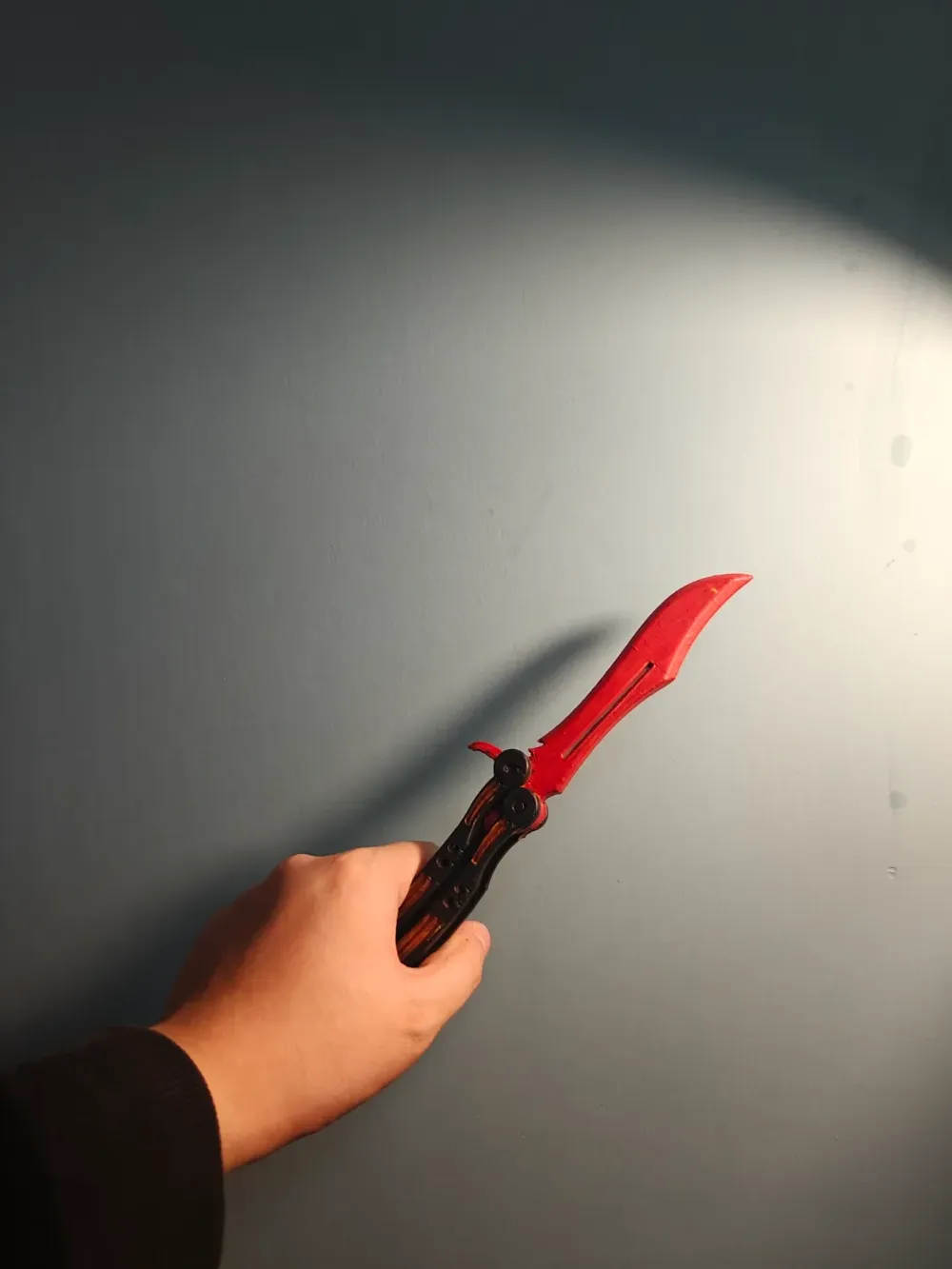 CSGO Ruby Butterfly Knife - Free 3D Print Model - MakerWorld