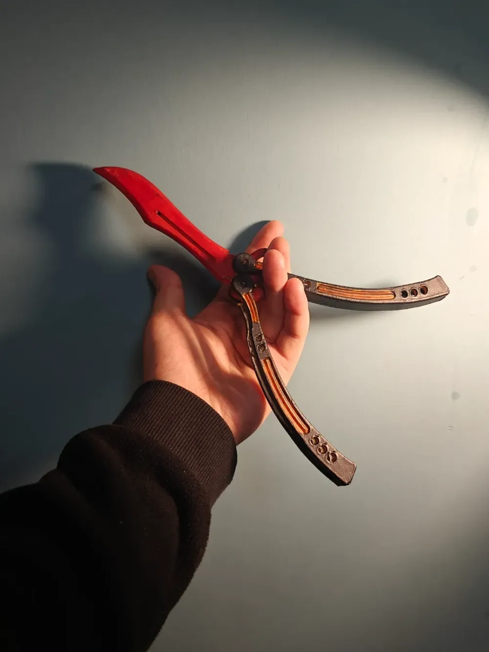 CSGO Ruby Butterfly Knife - Free 3D Print Model - MakerWorld