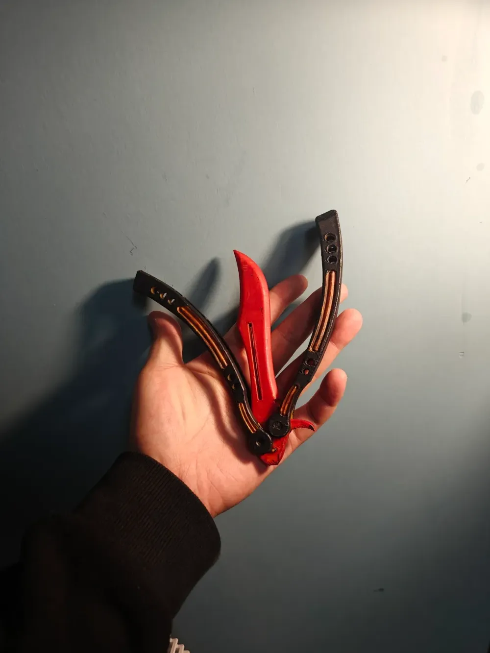 CSGO Ruby Butterfly Knife - Free 3D Print Model - MakerWorld