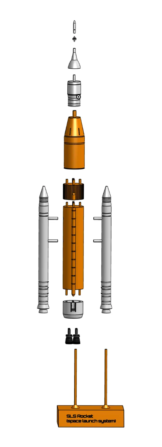 SLS rocket model by user_2495487795 MakerWorld: Download Free 3D Models