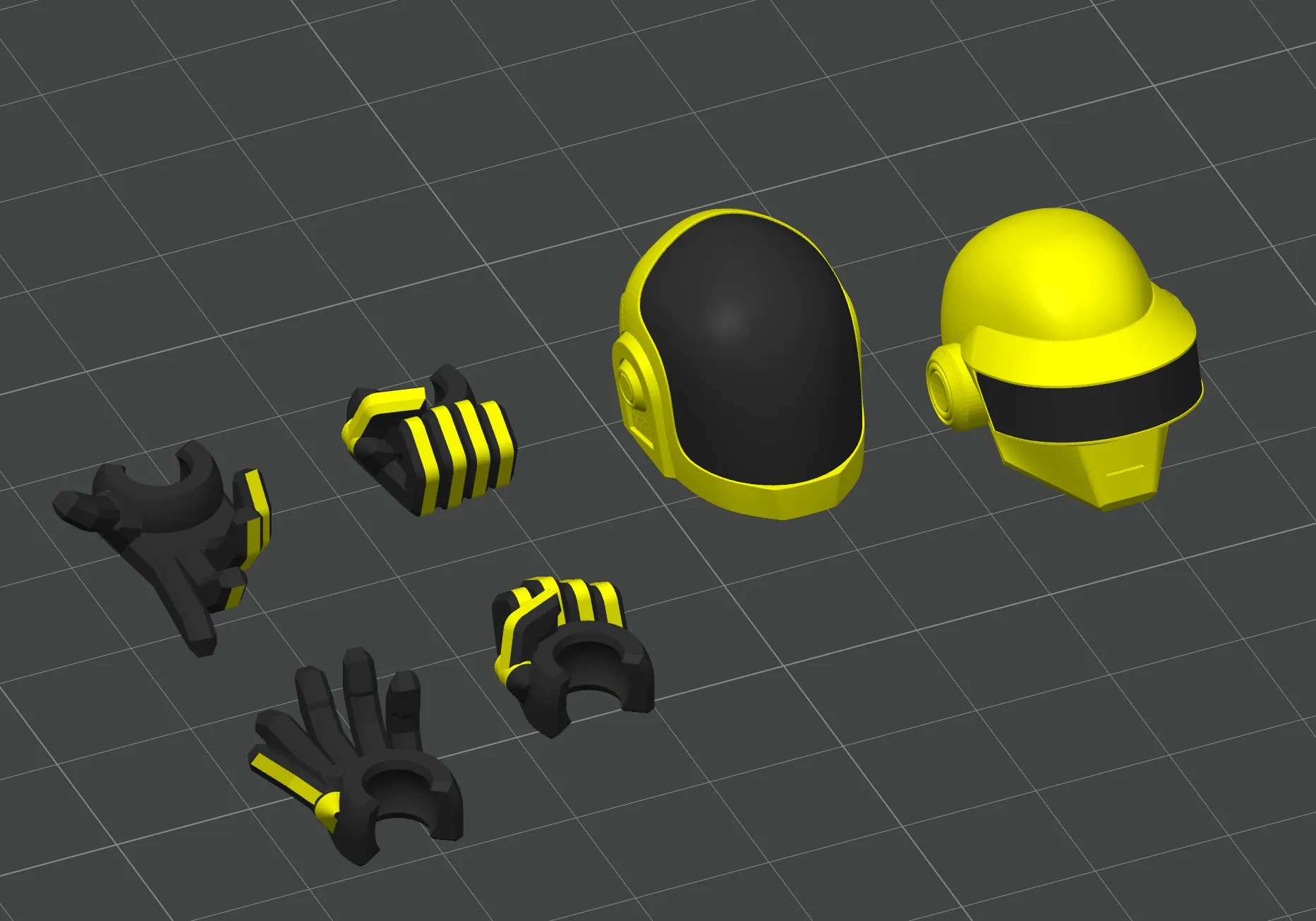 Dummy 13 Daft punk helmet and gloves by gobotoru MakerWorld: Download ...