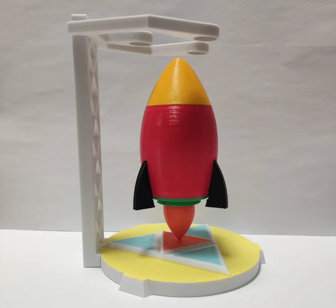 Magnetically Suspended Rotating Rocket by anson - MakerWorld