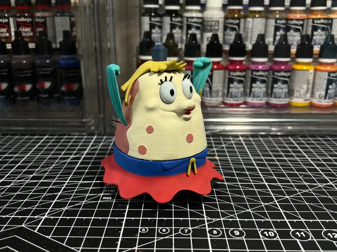 Spongebob Ms. Puff Assemblable Figure - Free 3D Print Model - MakerWorld