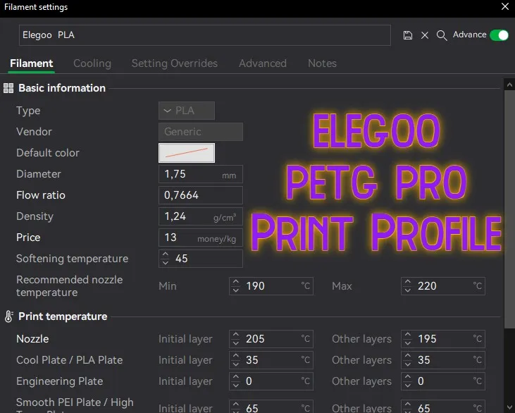 Elegoo PETG Pro Print Profile by zan.kostas - MakerWorld