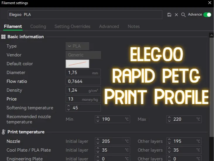 Elegoo Rapid PETG Print Profile by zan.kostas - MakerWorld